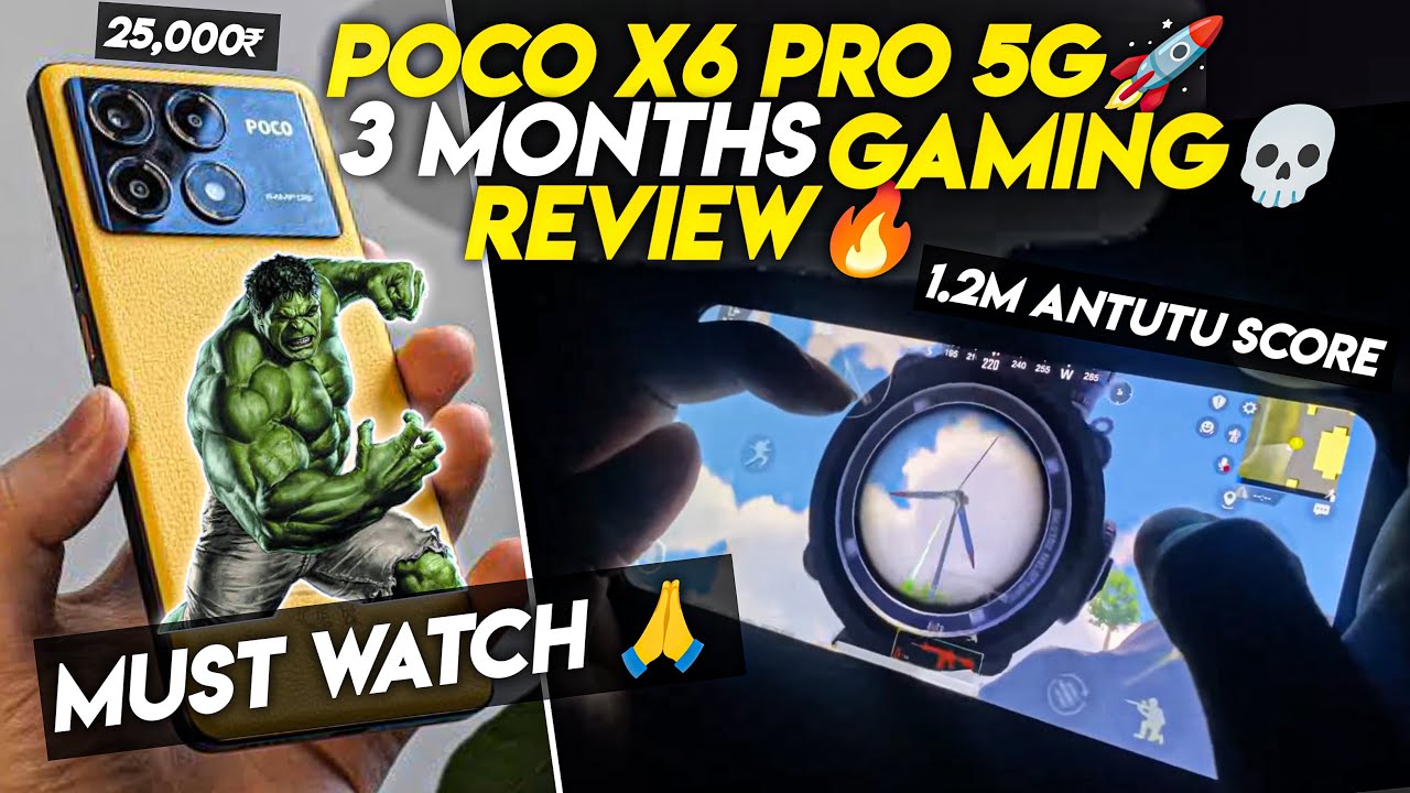 POCO X6 PRO 5G 3 MONTHS GAMING REVIEW🔥•120FPS GAMING🚀•BGMI/PUBG TEST IN ...