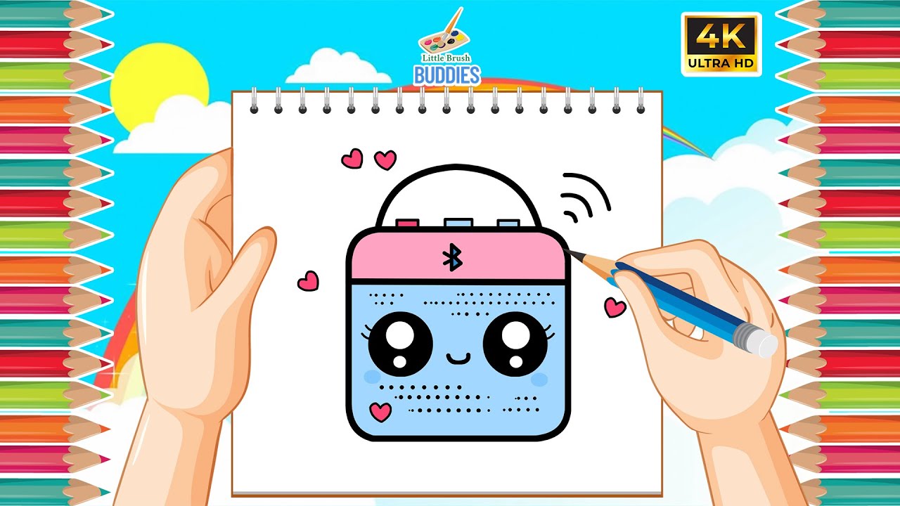 How to Draw a Cute Radio Step by Step | Easy Drawing for Kids | Kawaii ...