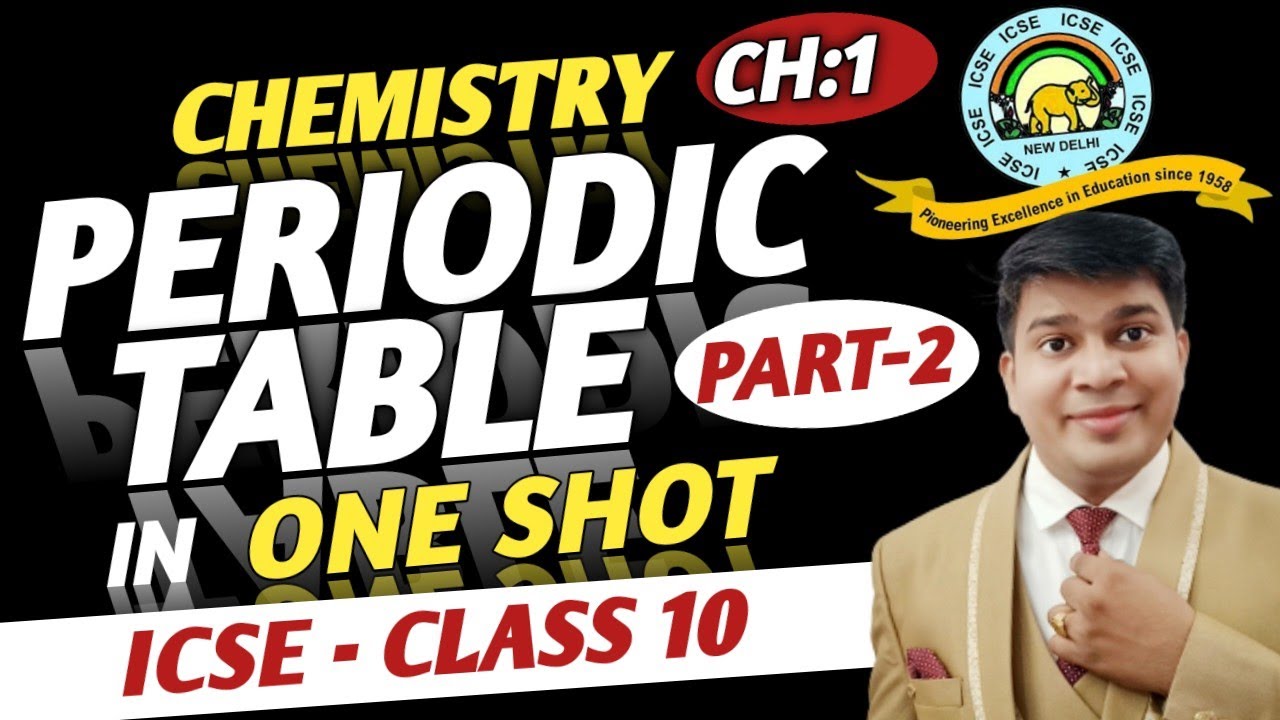 icse class 10 chemistry chapter 1 periodic table one shot 2024|icse ...