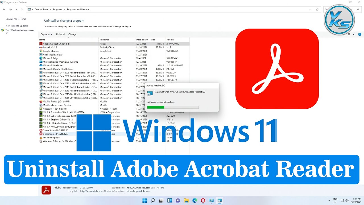 How To Uninstall Adobe Acrobat Reader From Your Windows 11 Computer ...