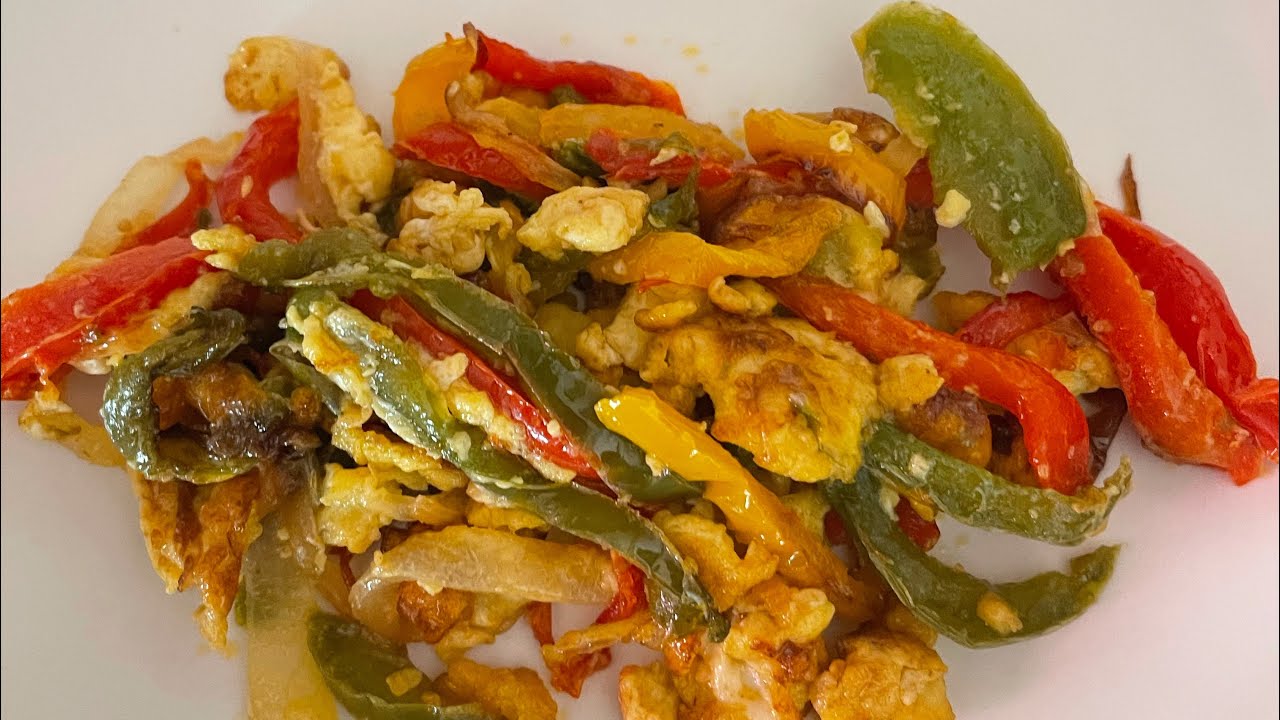 Chile morron con huevo a mi estilo. - YouTube