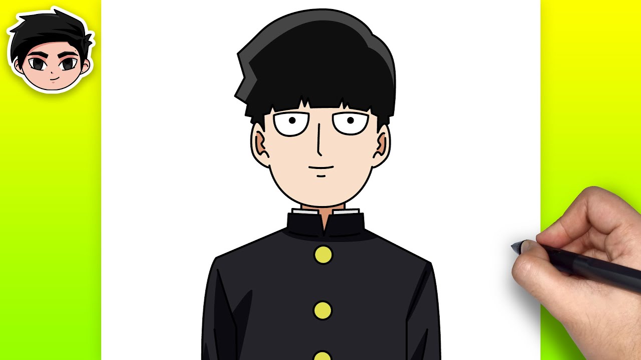 How To Draw SHIGEO KAGEYAMA | Mob Psycho 100 - Easy Tutorial - YouTube