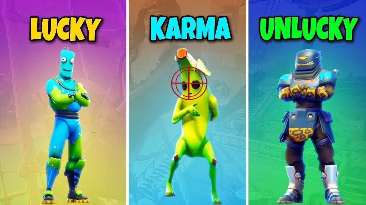 LUCKY vs KARMA vs UNLUCKY in Fortnite Battle Royale! - YouTube