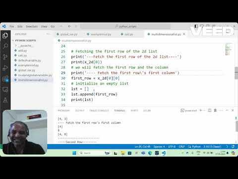21 Working with MultiDimensional List - YouTube