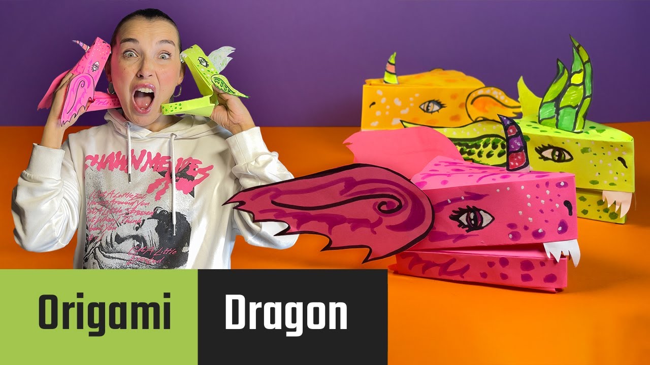 DIY Paper Dragon – Fun & Easy Moving Paper Toy! 🐉 - YouTube