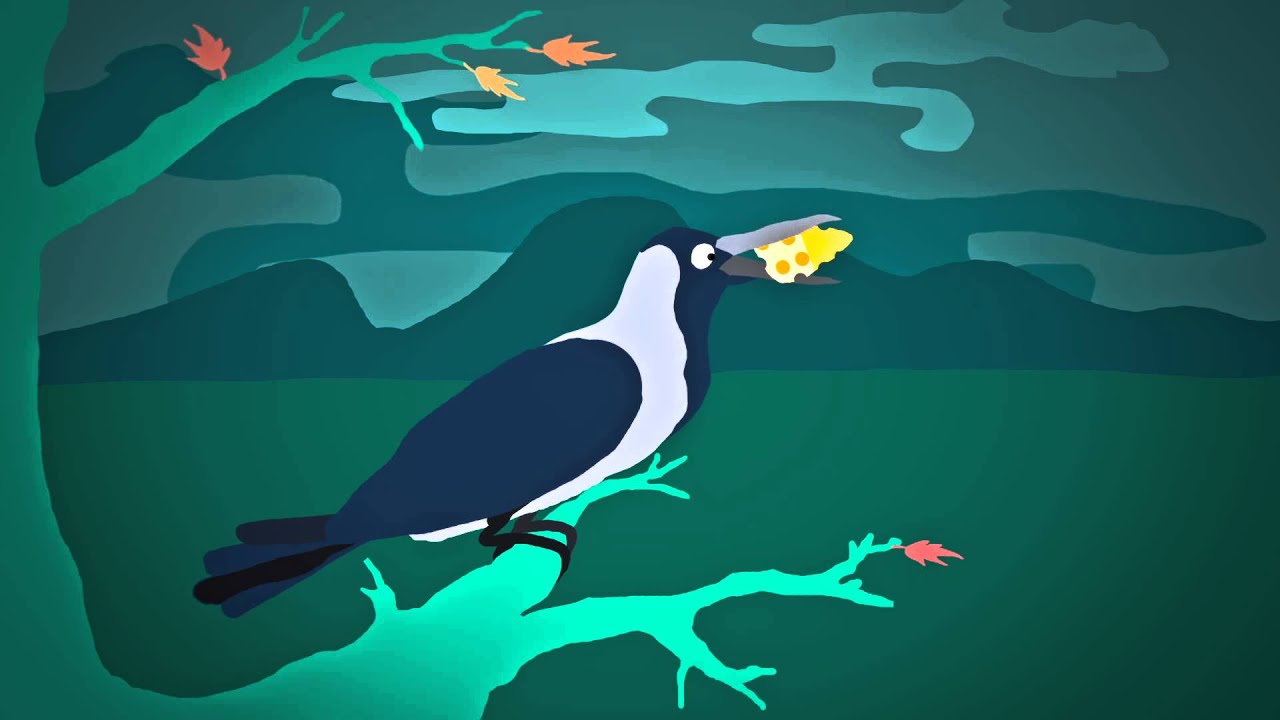 crow eating the cheese - YouTube