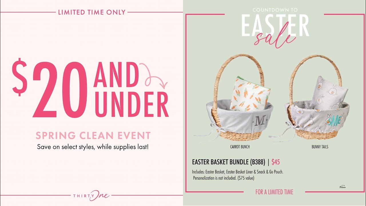 Thirty One March 2023 News | Spring Clean Event Easter Bundles ...