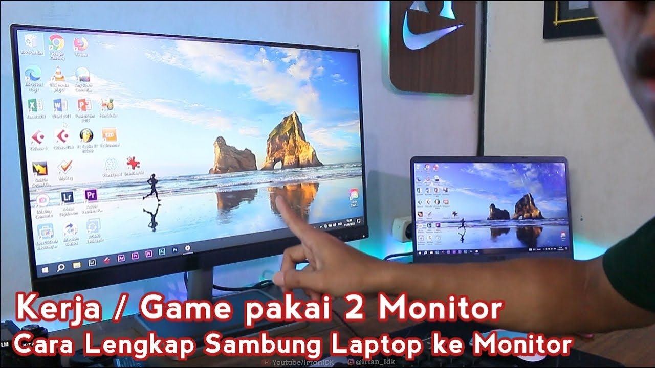 Cara Menghubungkan Laptop ke Monitor | Tutorial lengkap pakai Monitor ...