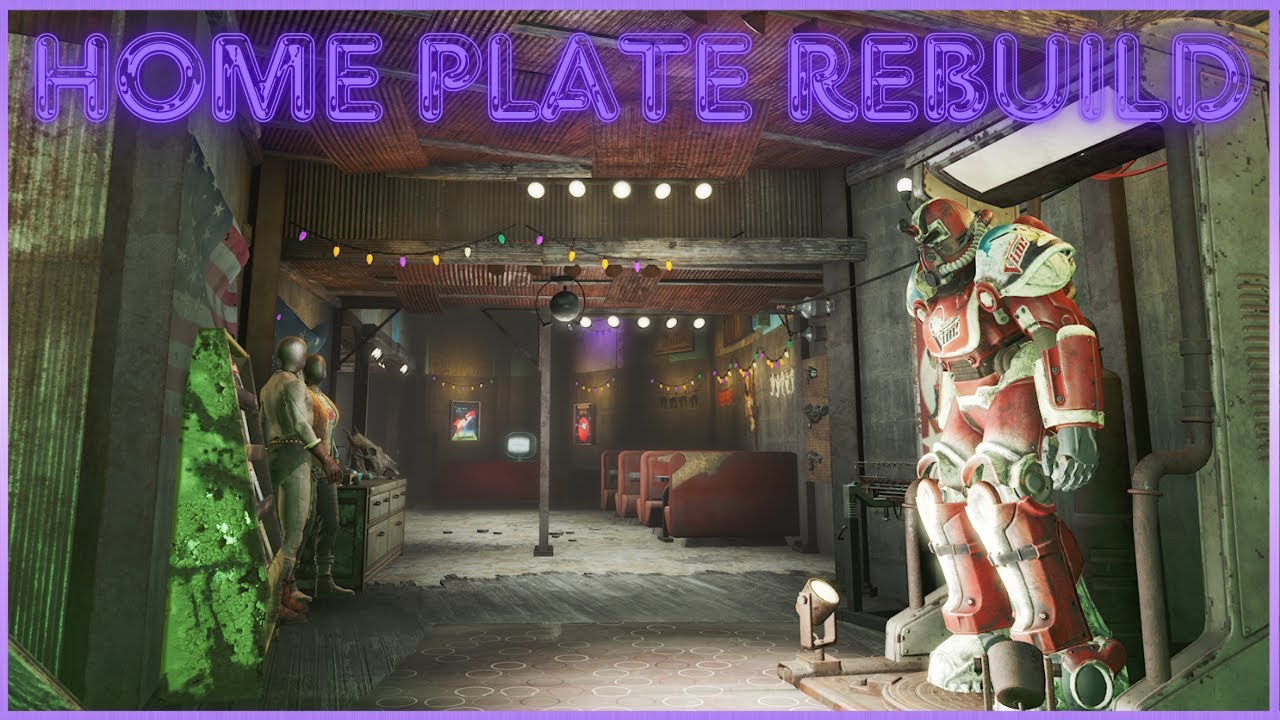 Home Plate Rebuild Tour In Fallout 4 - YouTube