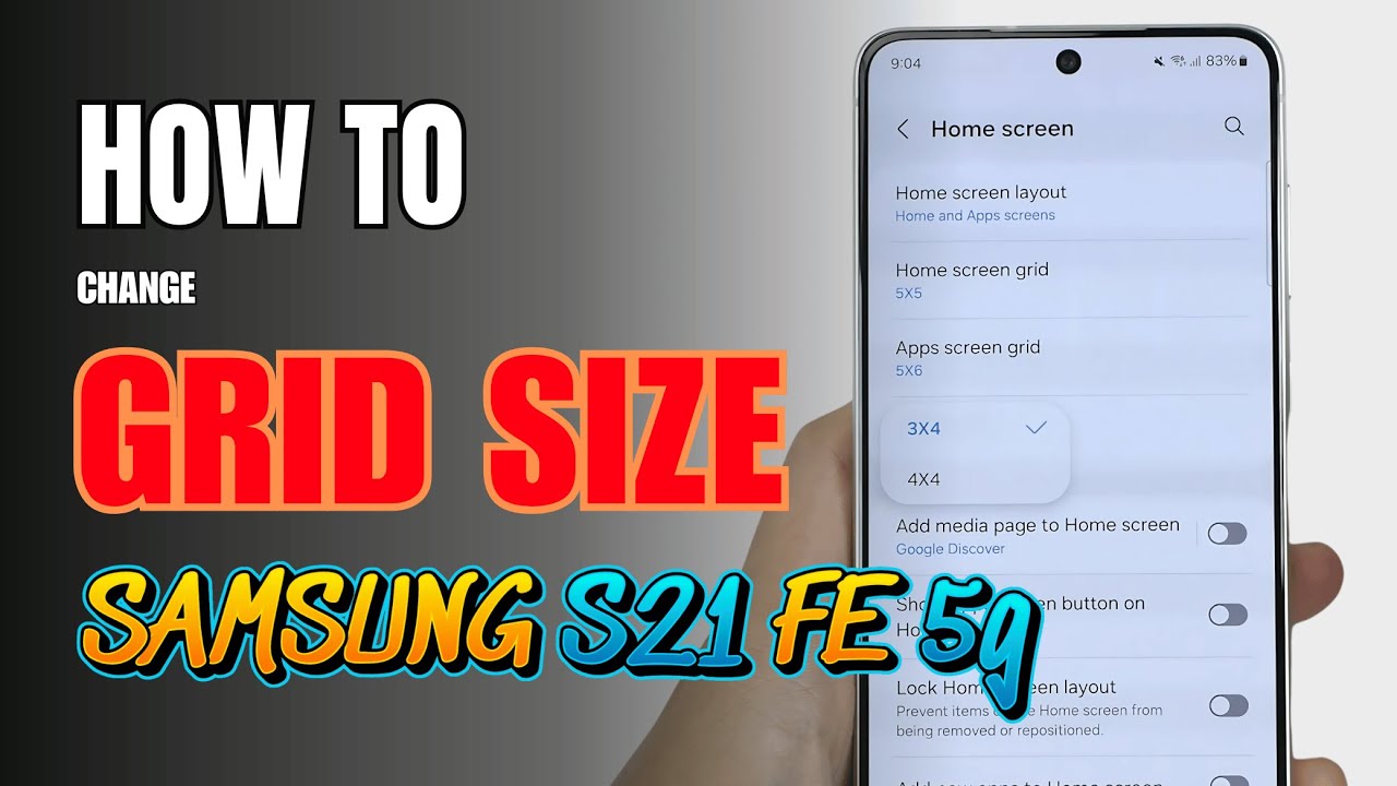 How to change Grid size on Samsung Galaxy S21 FE 5G - YouTube