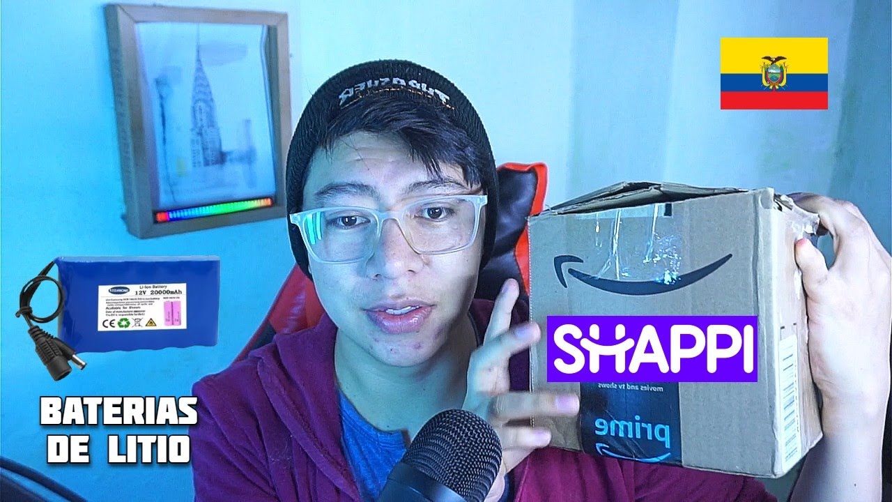 Me llego mi pedido de SHAPPI ECUADOR (BATERIAS DE LITIO) #7 - YouTube