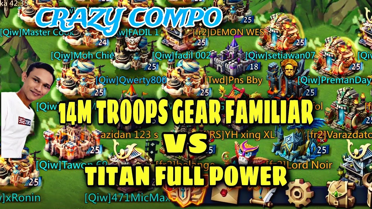 New Akun, "CRAZY COMPO" 14M Troops Gear Familiar VS Akun Titan Full ...