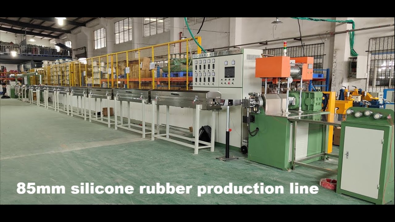 85mm silicon production line with automatic feeder - YouTube