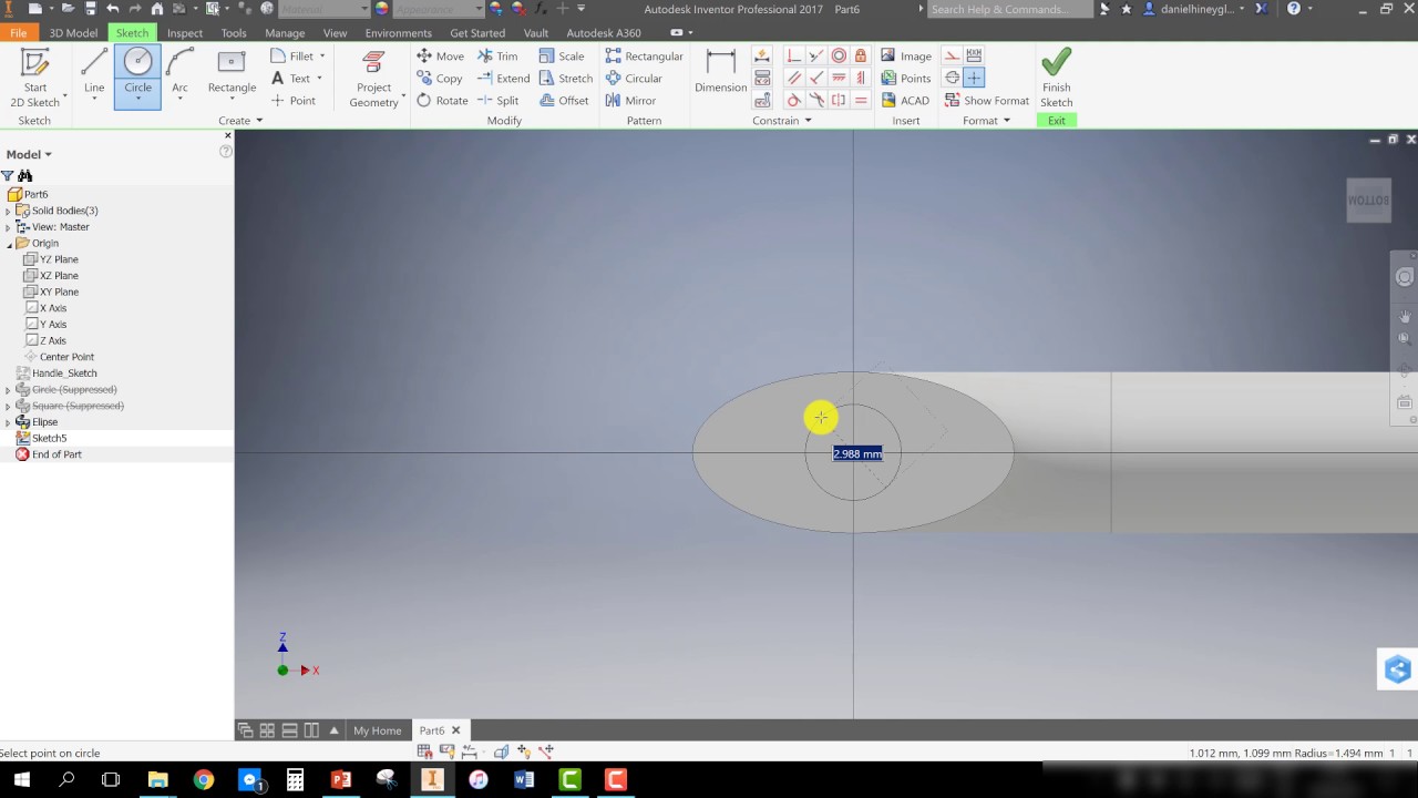 Inventor iPart (Basic iPart for the Furniture Industry) - YouTube