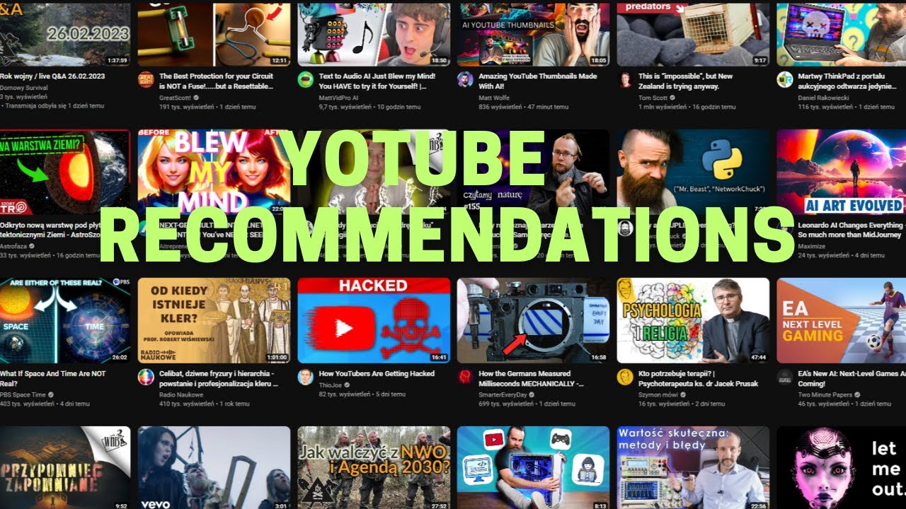 Youtube recommendations problem fix. - YouTube