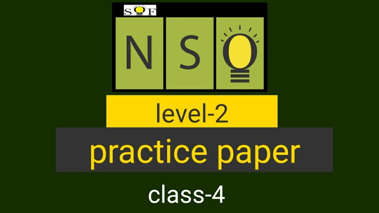 NSO level -2 Practice paper/Second level NSO for Class 4 - YouTube