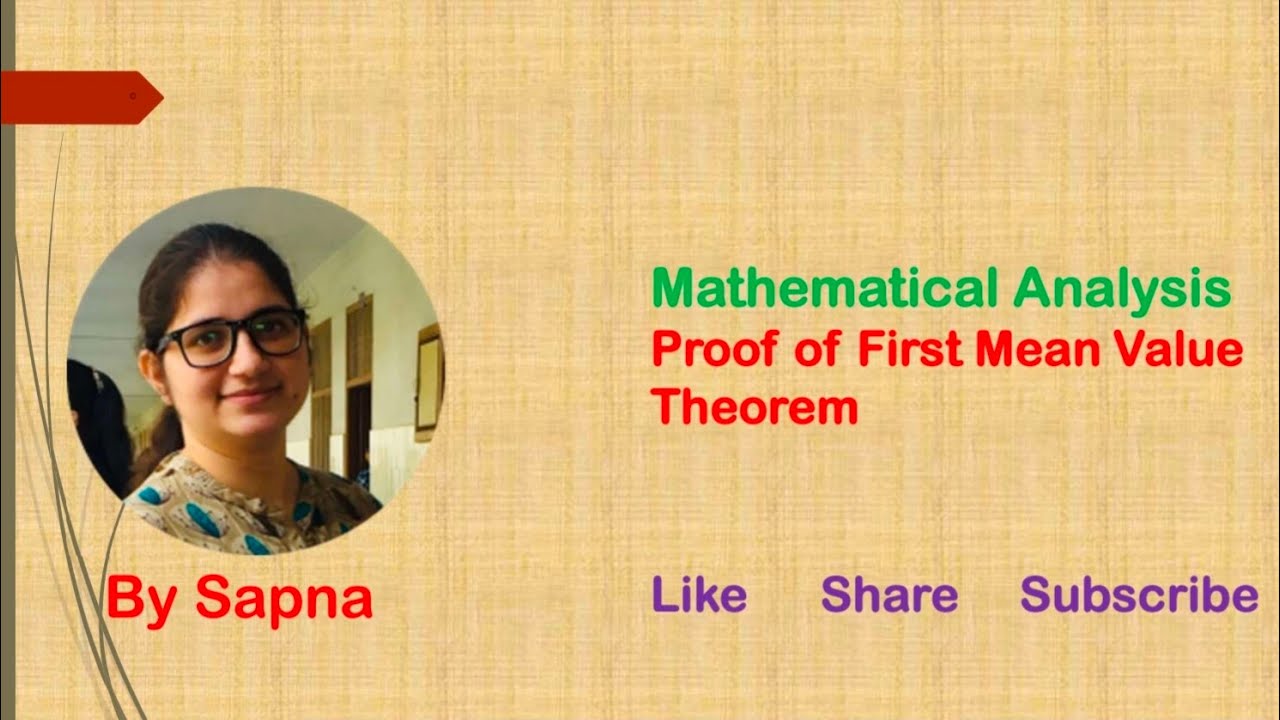 First mean value theorem for Riemann Stieltjes Integral | by Sapna ...