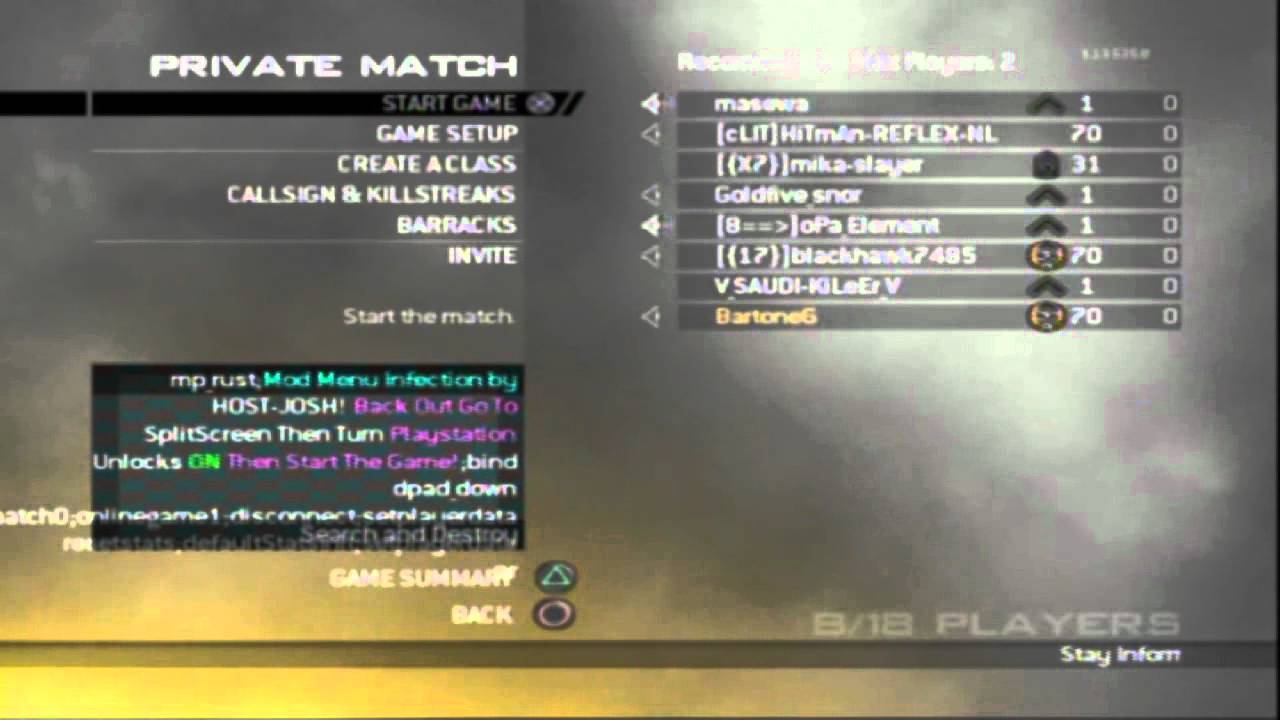 Fake mod menu Derank lobby - Pwned - YouTube