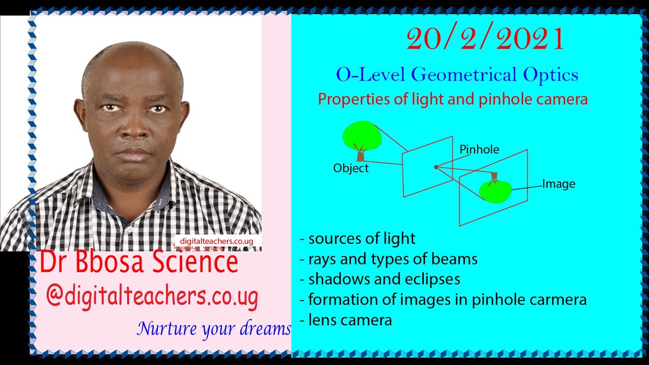 Properties of light and pinhole camera O level - YouTube