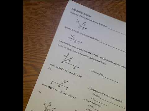 Unit 1 Lesson 4: Angle Addition Postulate - YouTube