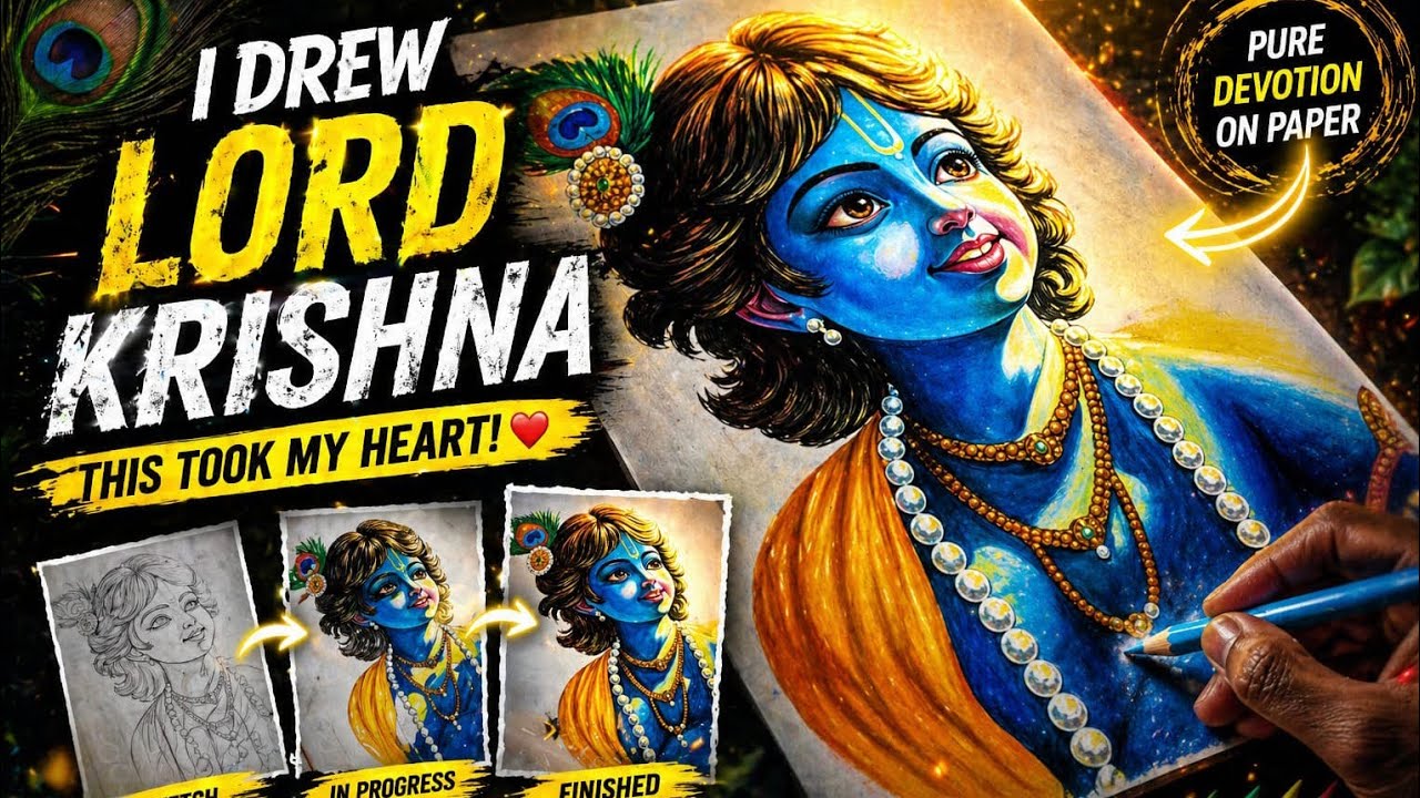 How to draw Krishna oil pastel| how to draw shree krishna drawing 💙 ...