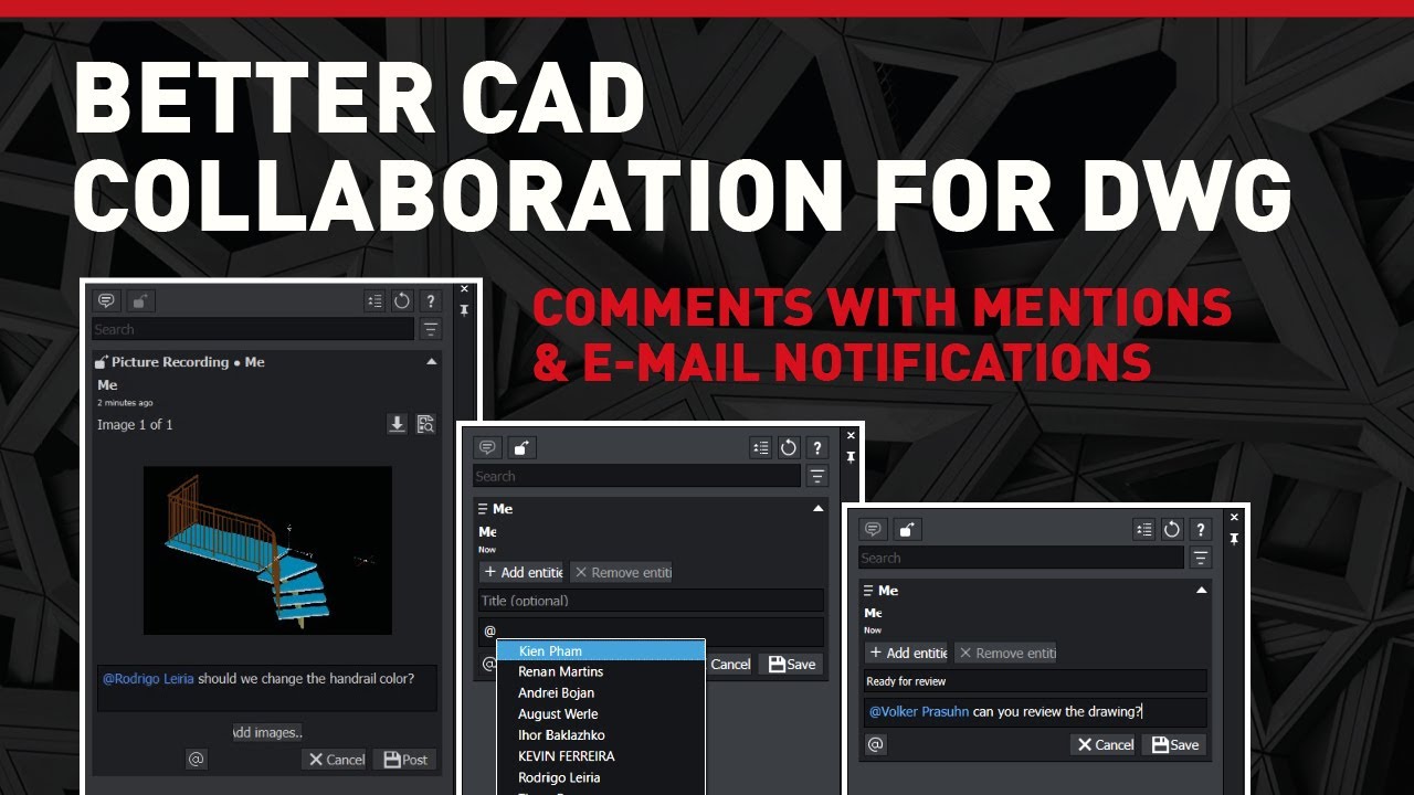 Better CAD Collaboration for DWG: Comments with Mentions & E-mail ...