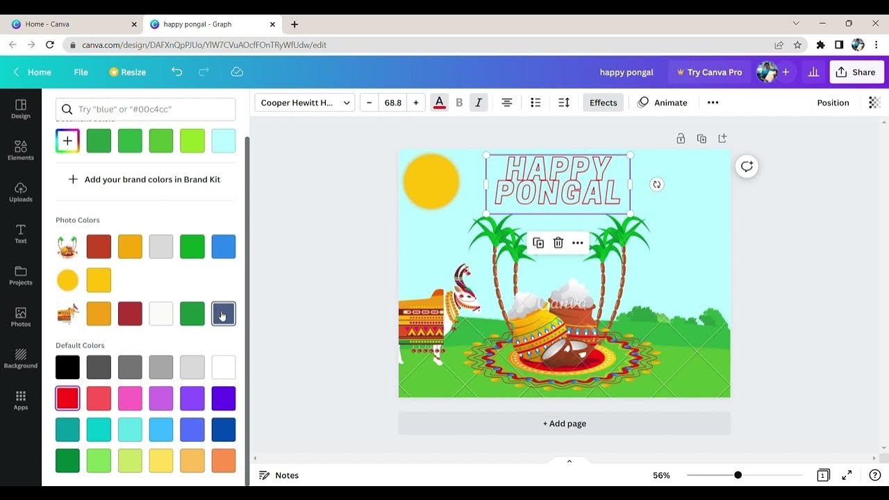 Canva Project 9: 'Happy Pongal' Created by Trishanth Kumar - YouTube