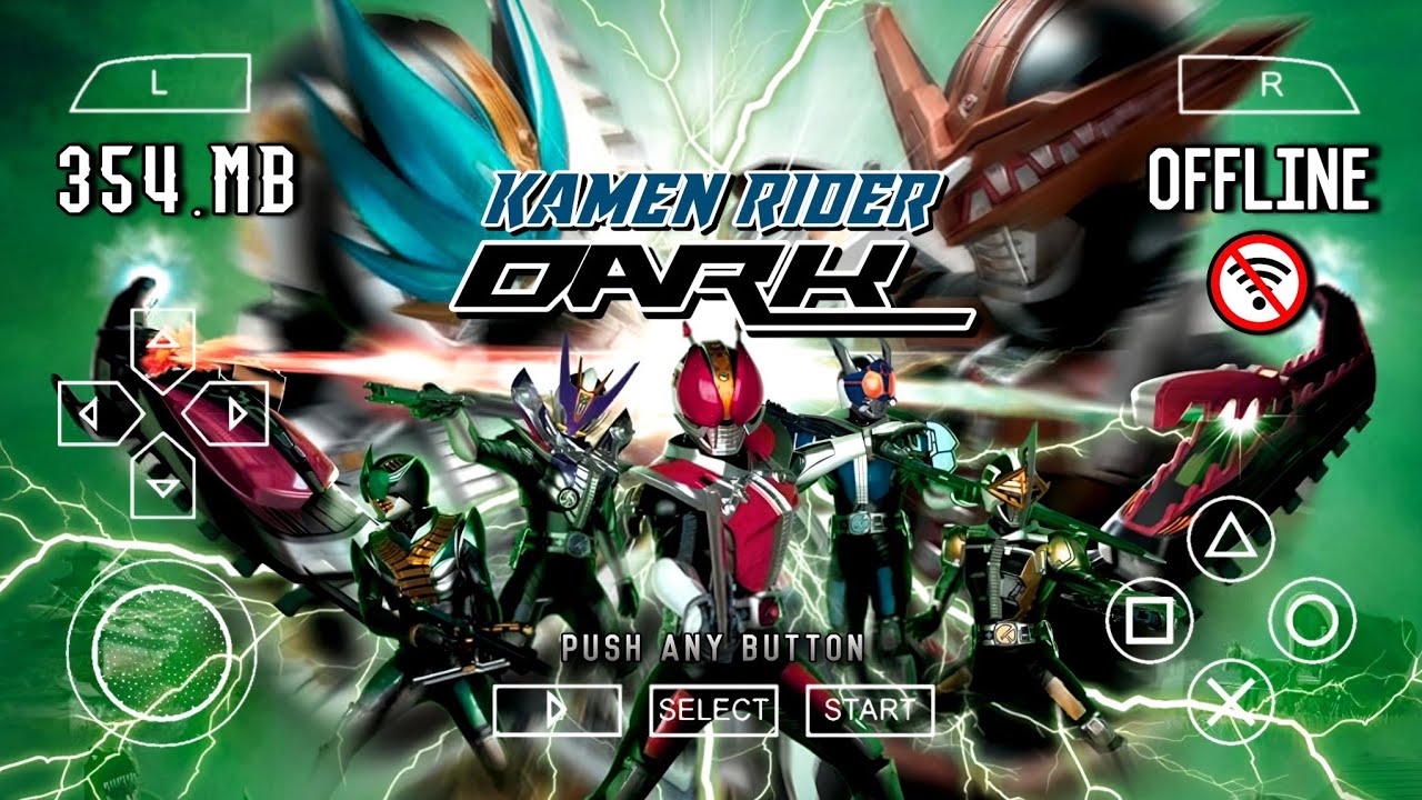 KAMEN RIDER DARK PPSSPP Mod for Kamen Rider Chou Climax Heroes | Game ...