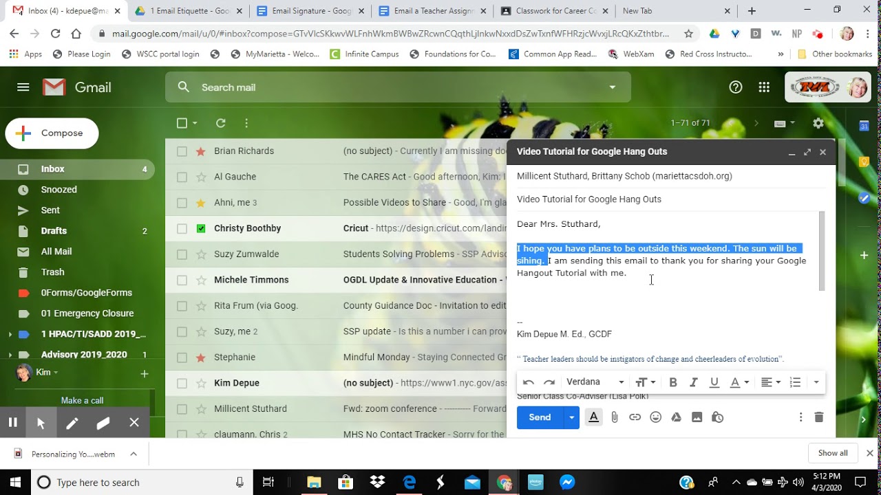 Send an Email to Your Teacher Assignment Tutorial - YouTube