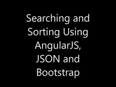Searching and Sorting data using AngularJS , JSON and Bootstrap 5 - YouTube