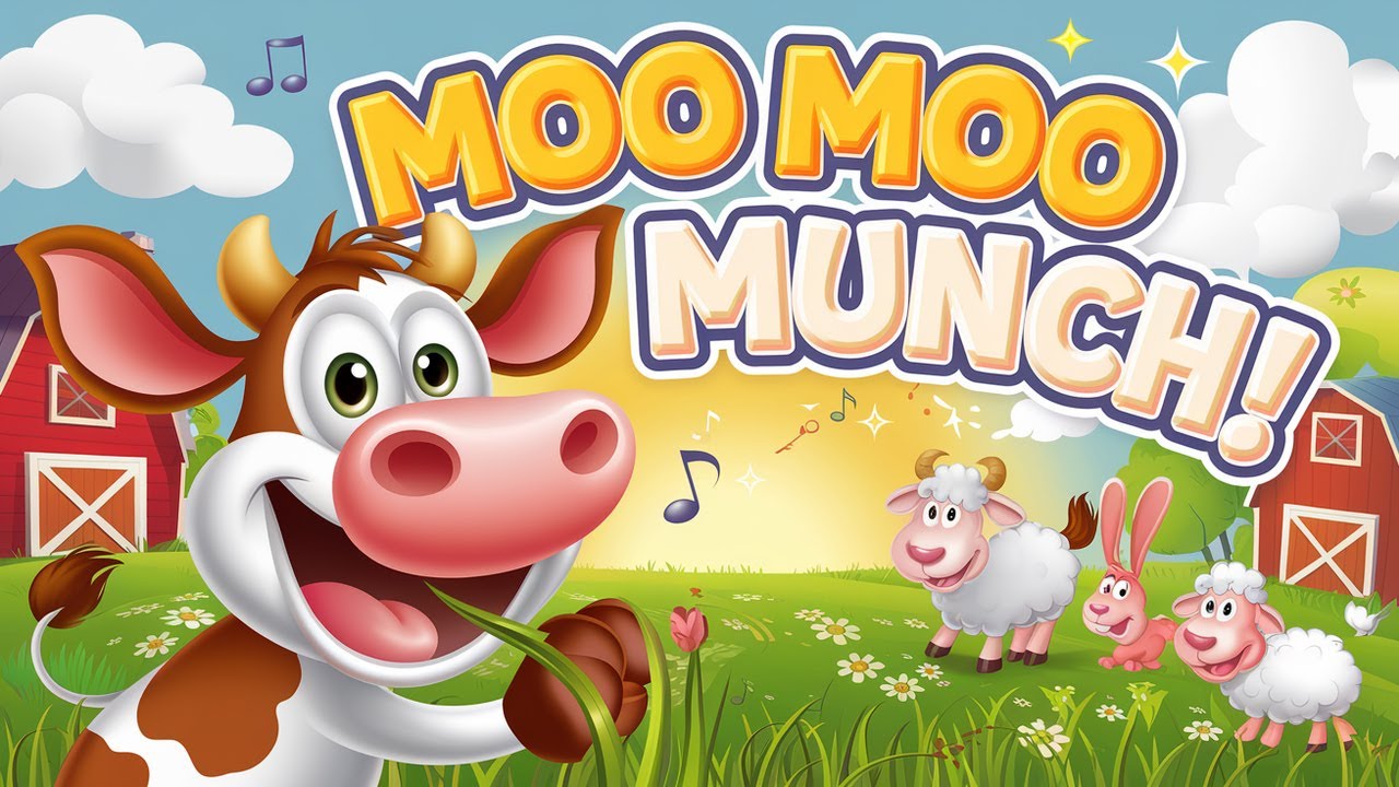 Moo Moo Munch! 🐄 Fun Cow Song for Kids | Catchy Animal Song & Nursery ...