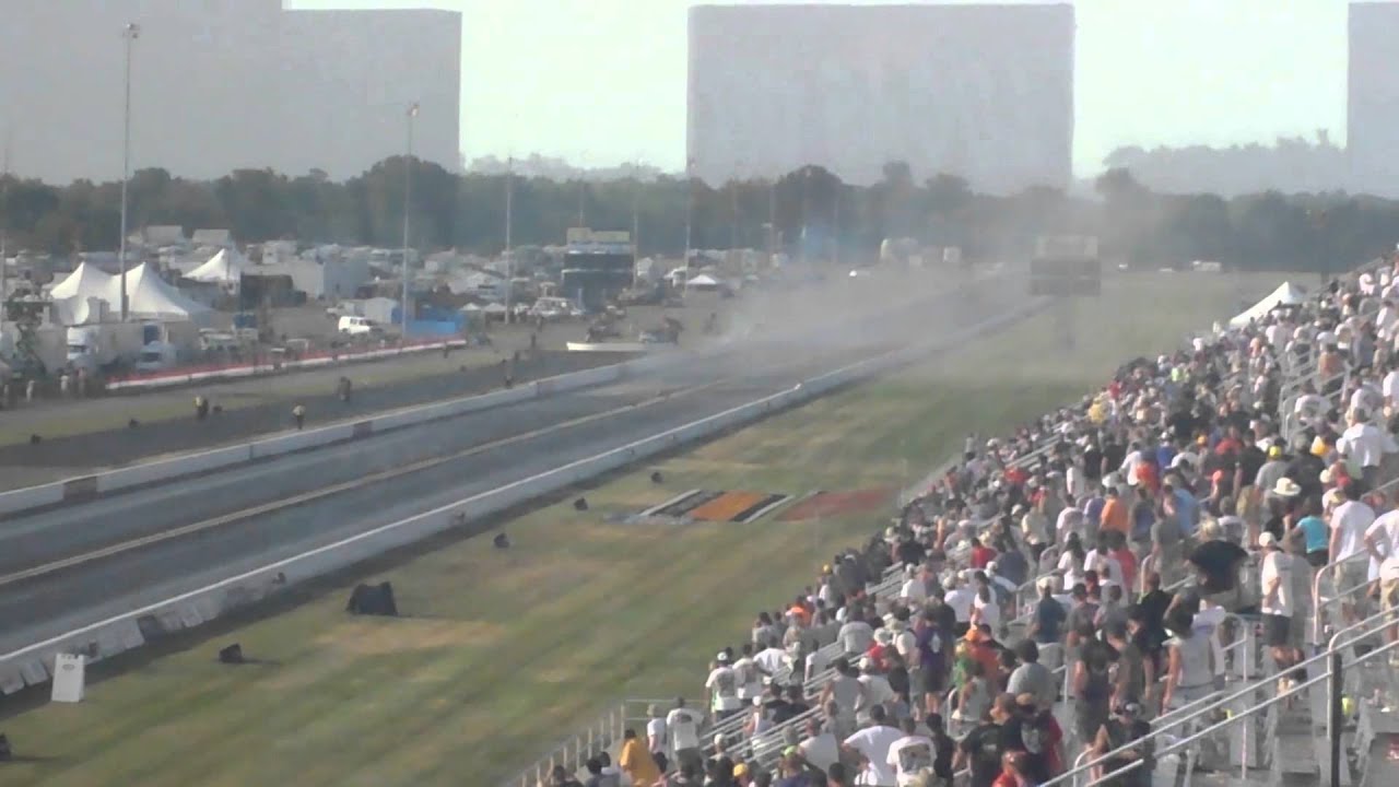 Tim Tindle wrecks NHRA Lucas Oil Raceway - YouTube