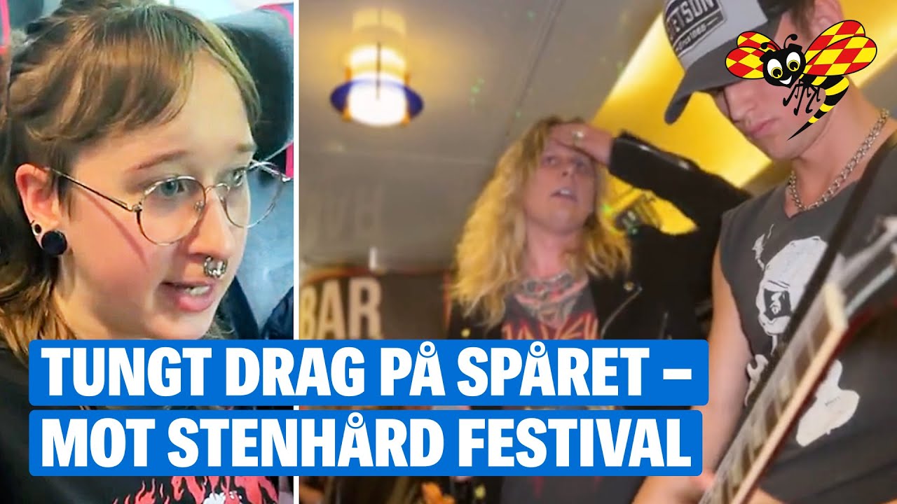 Expressen med ombord på ”hårdrockståget” till Sweden Rock - YouTube