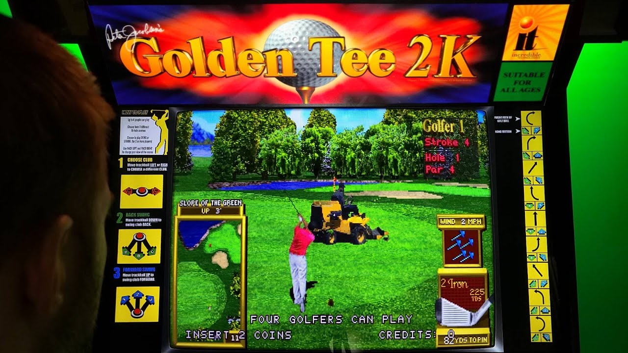 Golden Tee 2K Arcade Cabinet MAME Gameplay w/ Hypermarquee - YouTube