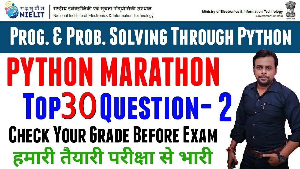 Python Marathon Part 2 । M3 R5 Python Top Questions । Python Objective Question । Python Old