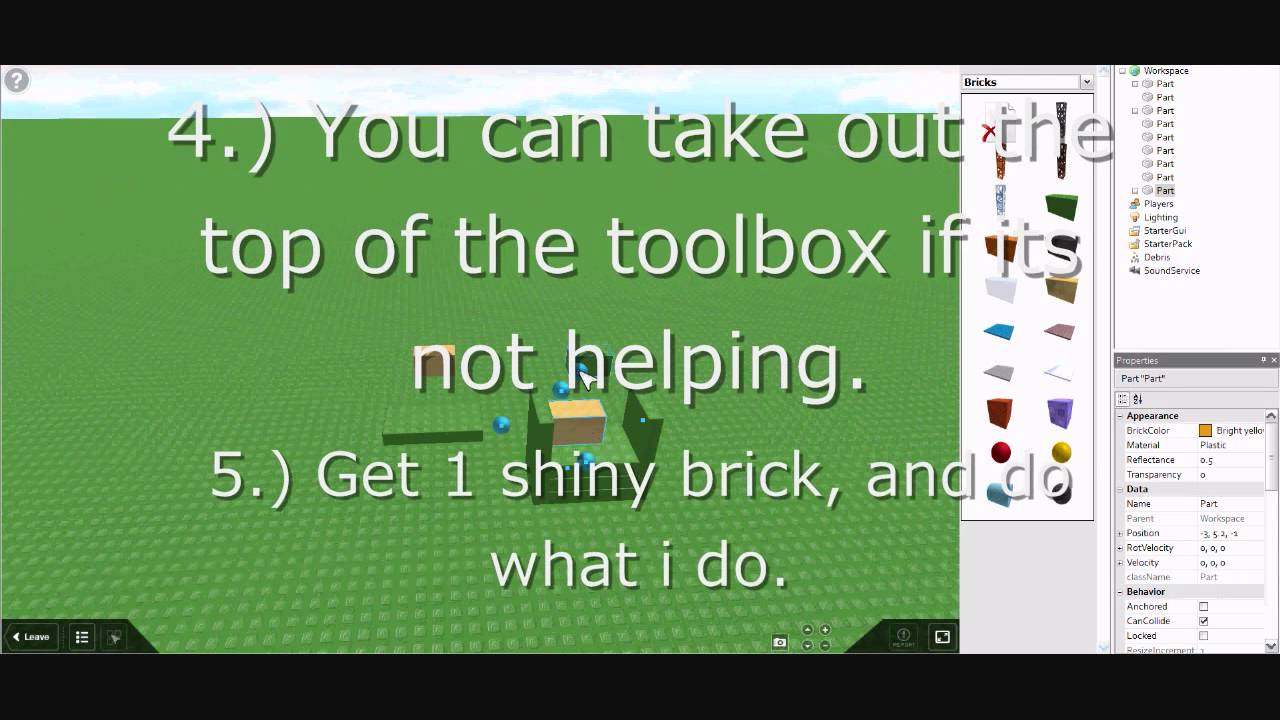 ROBLOX: How to make a Simple Toolbox - YouTube