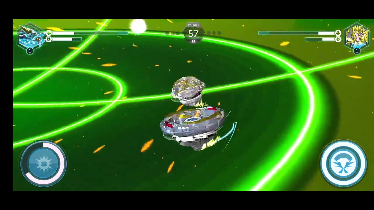 Beyblade burst Quadstrike app Gambit Dragon D8 vs Royal Genesis G5 ...