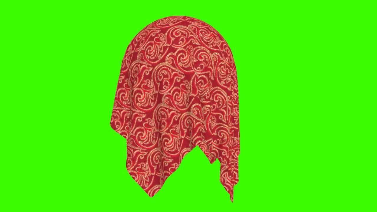 red cloth material animation in green screen free stock footage - YouTube