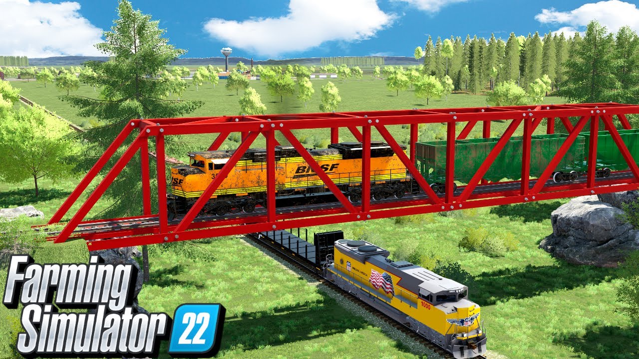 I Built a Train Bridge to Get to Our Forgotten Lands Mine | Farming ...