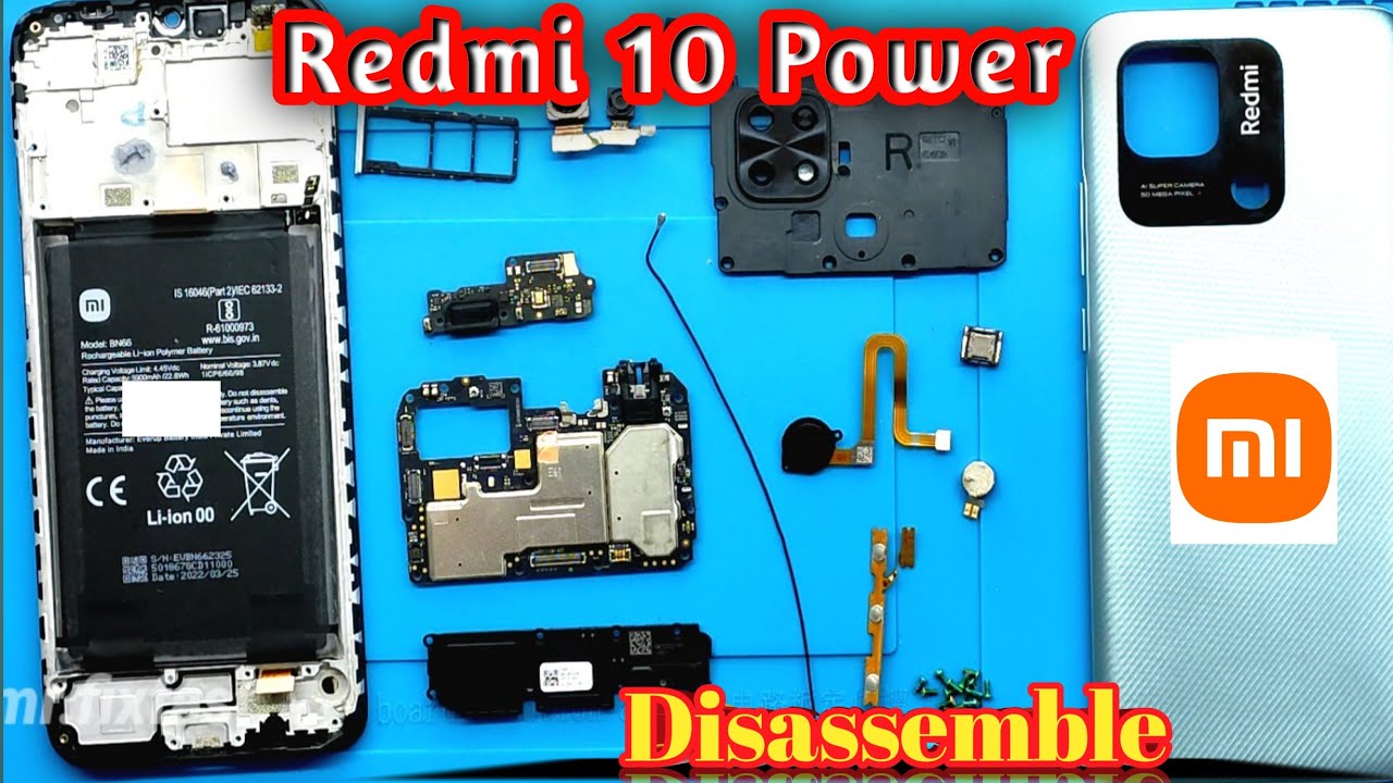 How to Disassemble Redmi 10 power (220333QBI) // Redmi Note 10c ...