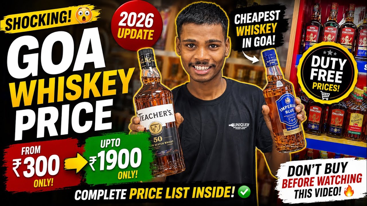 Goa cheap whiskey price// Rs300 to Rs1900 // #video - YouTube