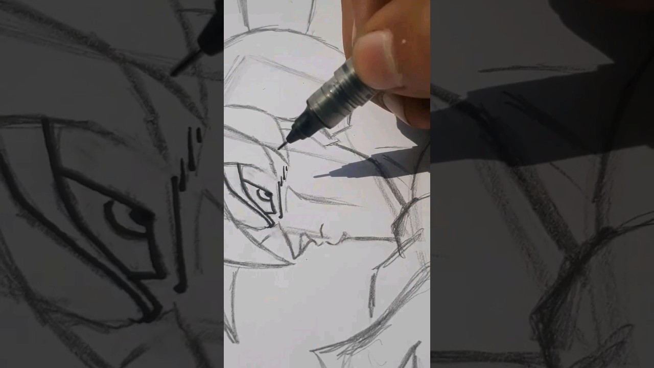 how to draw Goku Ultra Instinct #Dragon Ball Z #Akira Toriyama #anime # ...