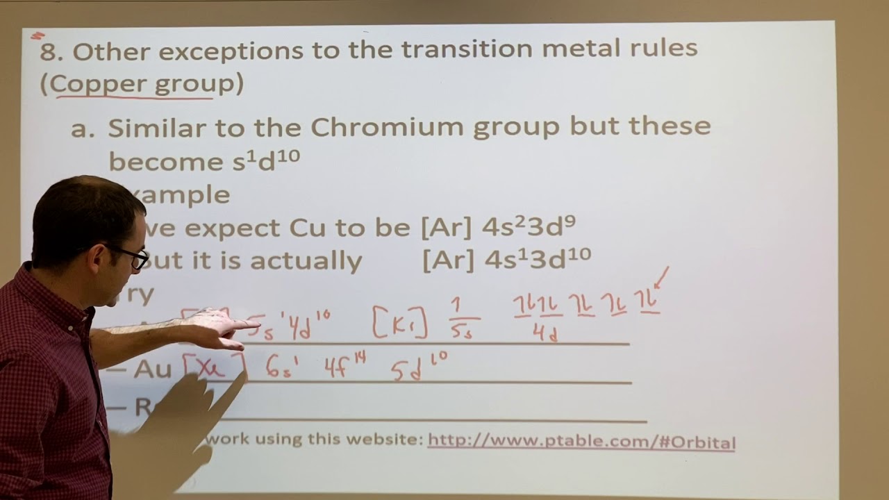Electron configuration video 10 Transition metal exception rules part 2 ...