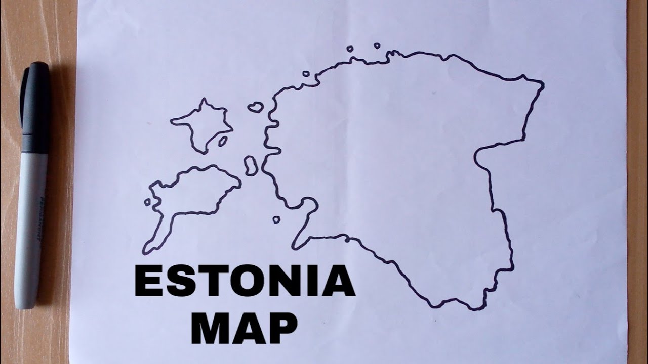 How To Draw Estonia Map step by step - YouTube
