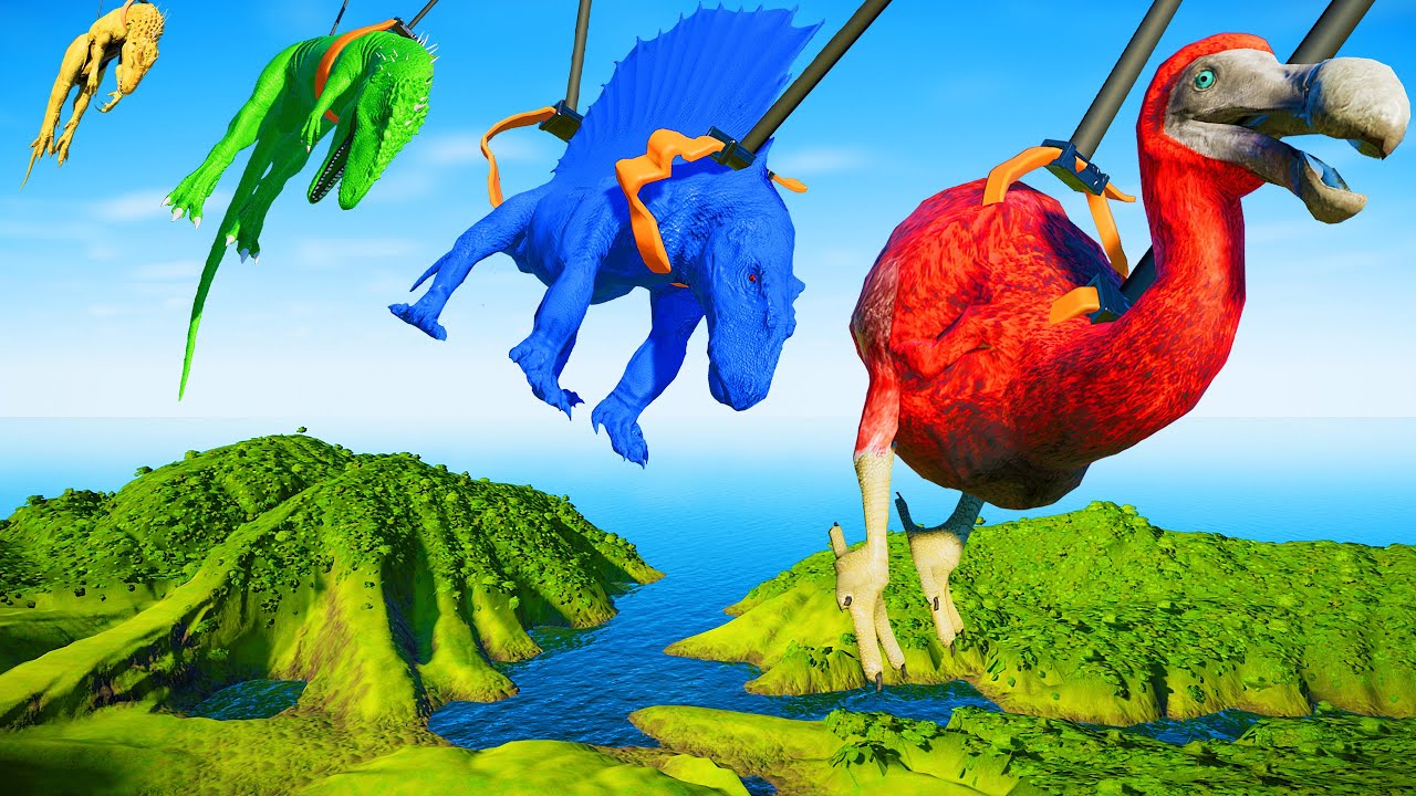 (Jurassic World Evolution🌍)Red dodo,Blue Dimetrodon,Green Carcharo,I ...