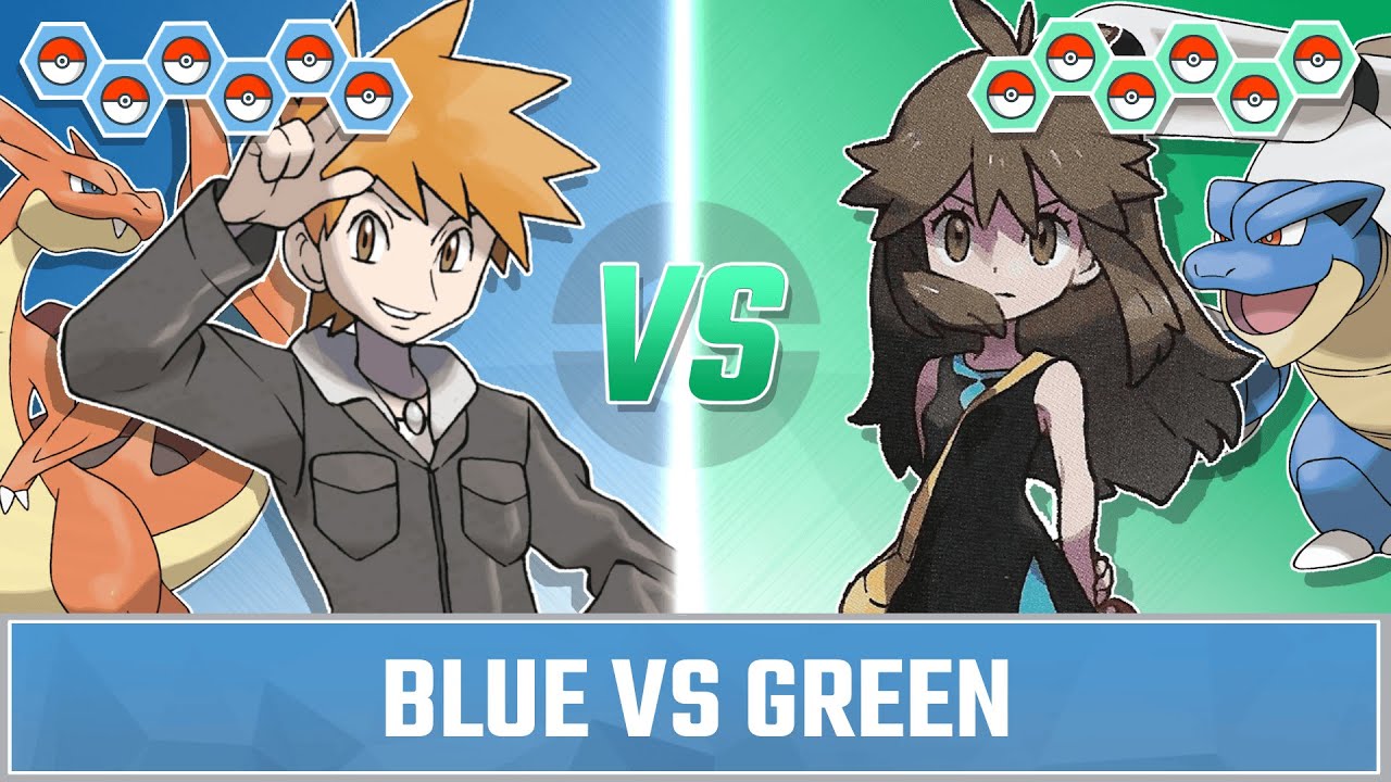 Kanto Pokemon Battle: Blue vs Green - YouTube