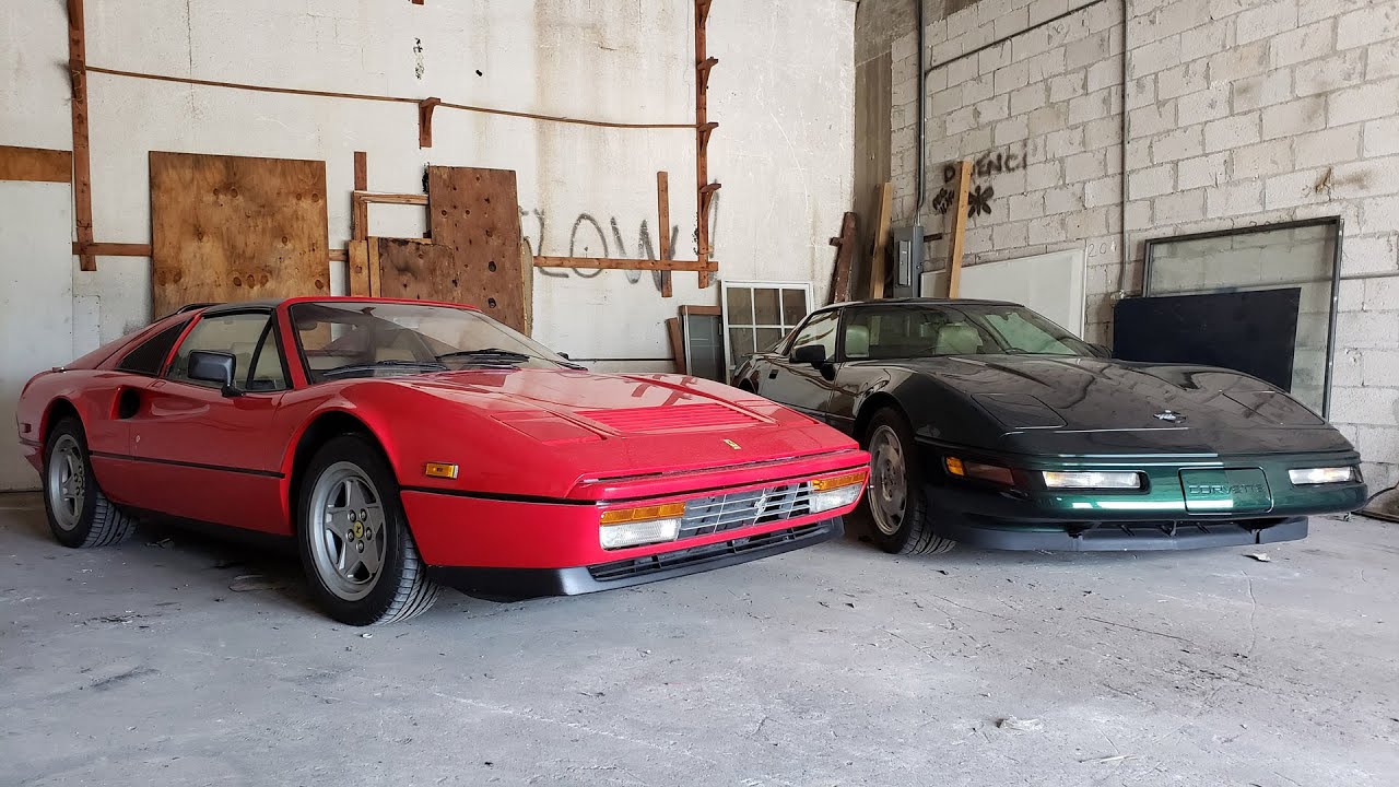 Ferrari 328 vs C4 Corvette - YouTube