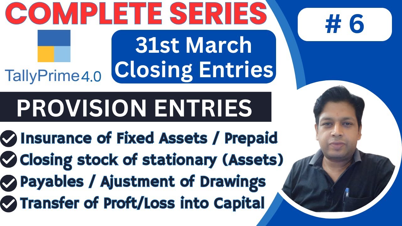 Tally Prime 4.0 || Journal/Provision Entries with example ...