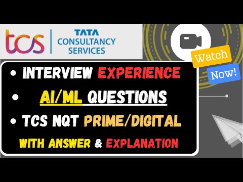 TCS Interview | Most Asked AI & ML Interview Questions In TCS | AI/ML ...