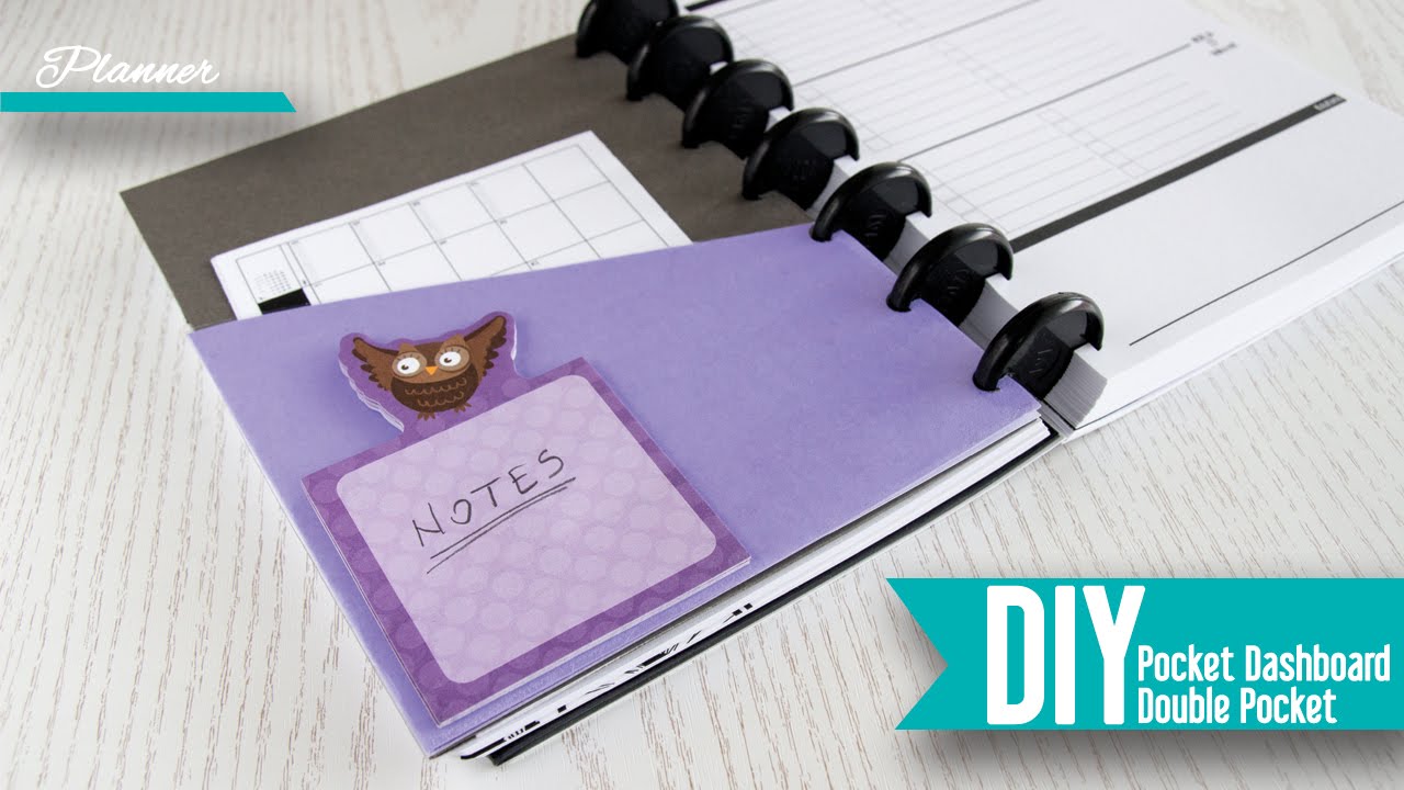 DIY: Planner Pocket Dashboard and Double Pocket - YouTube